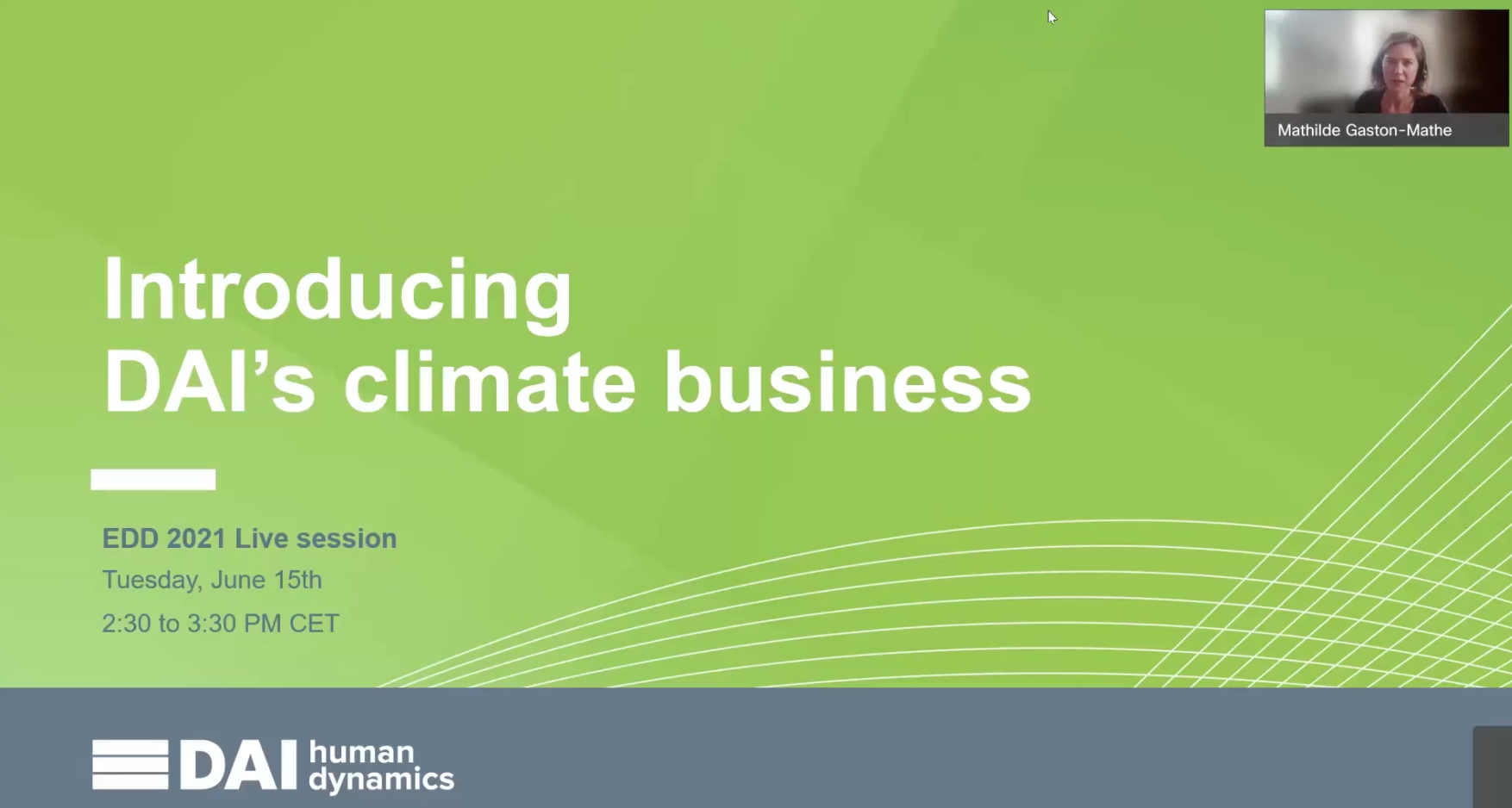 DAI Attends Virtual 2021 European Development Days · DAI: International ...