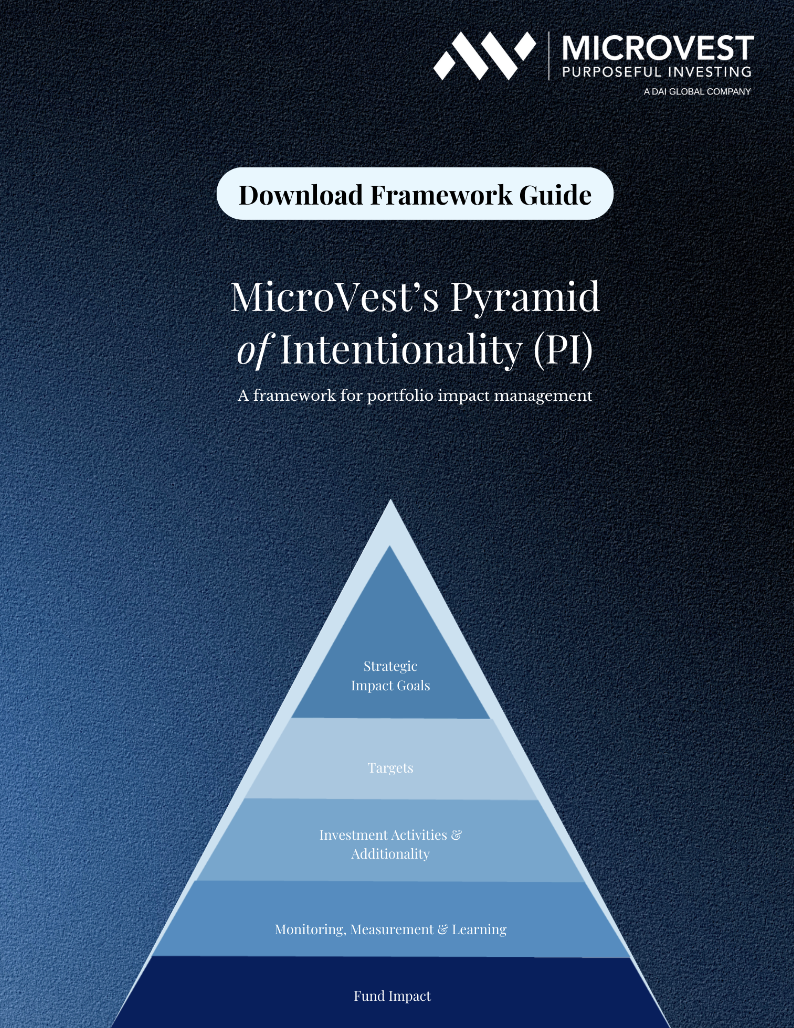 MicroVest Launches New Framework for Portfolio Impact Management · DAI ...
