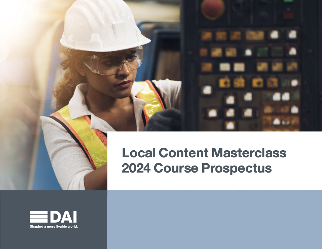 Local Content Masterclass · DAI: International Development